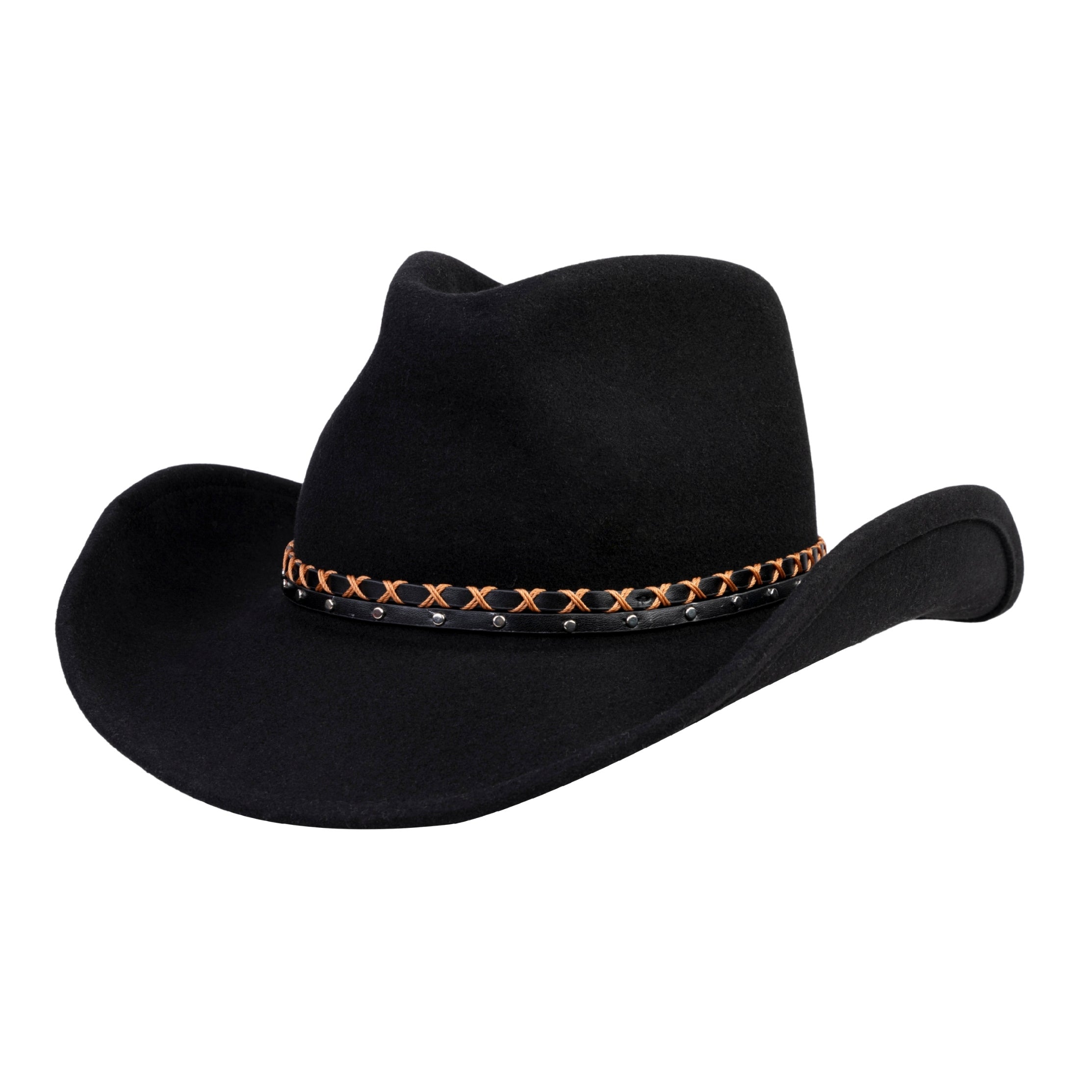 Midnight Trail Black Felt Cowboy Hat | Mix Brown
